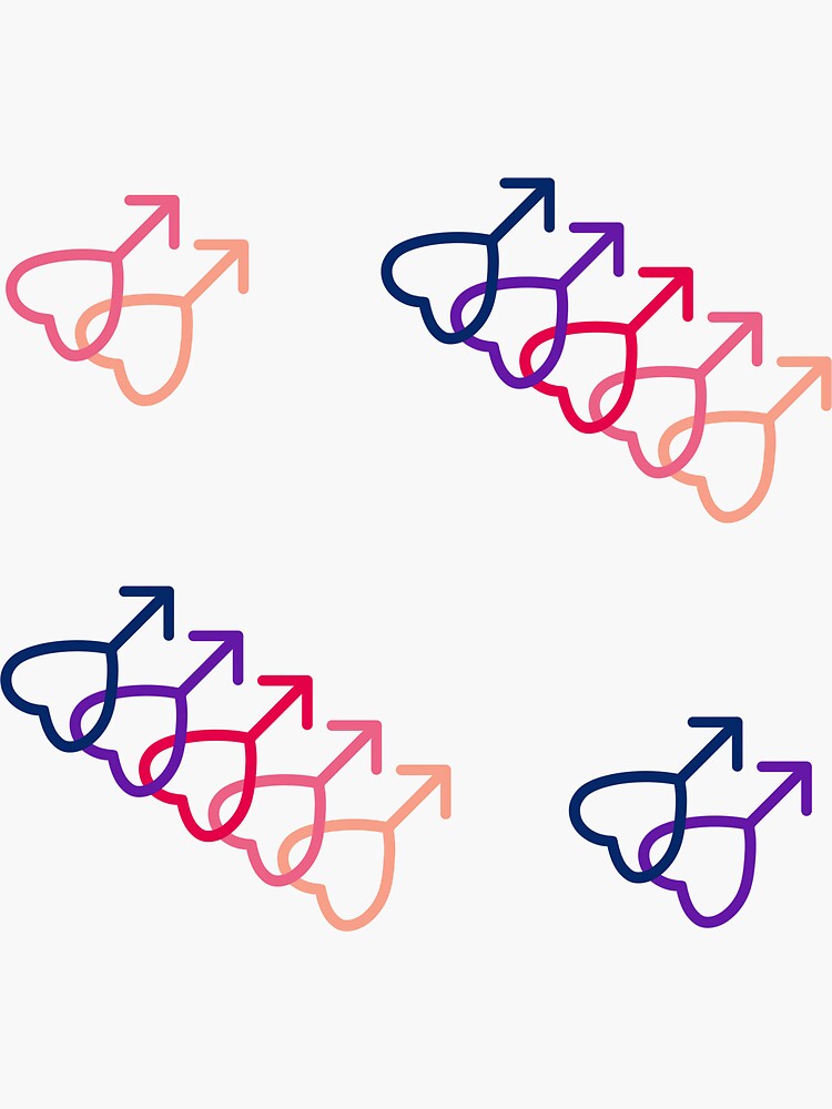 "Double Mars Gay Symbol" Sticker for Sale by hyacintharvest | Redbubble