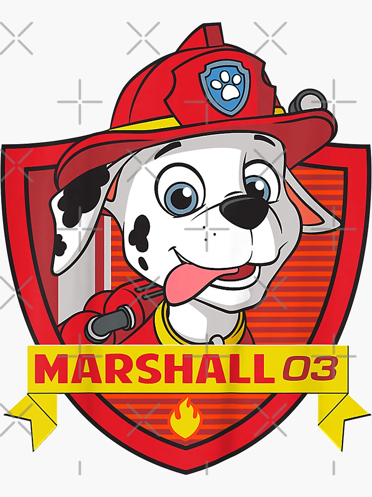 "Active Enthusiasm In The Relief Humor Kids Paw Patrol Marshall Shield ...
