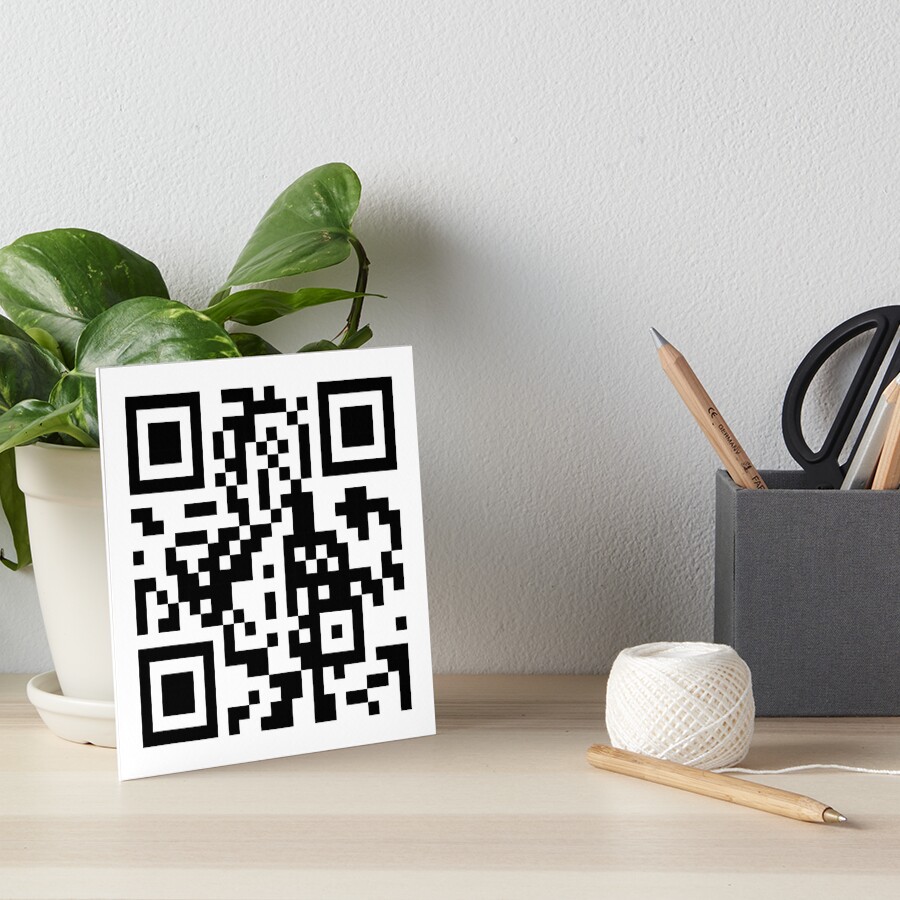 "Rick Roll GIF QR Code" Art Board Print by inotyler | Redbubble