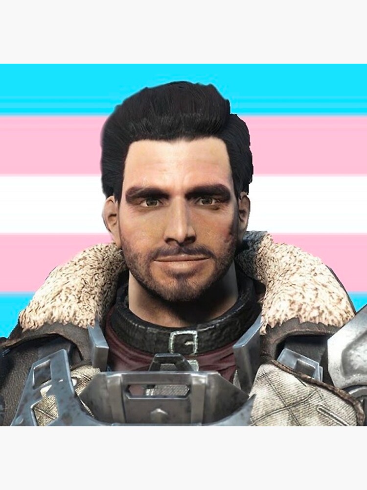 "fallout | danse with trans flag | lgbt " Sticker for Sale by ...