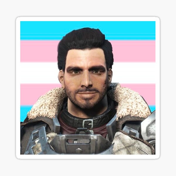 "fallout | danse with trans flag | lgbt " Sticker for Sale by ...