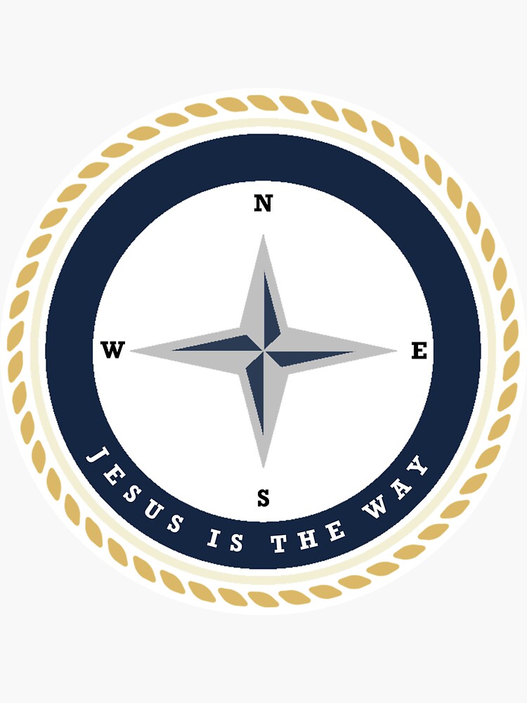 "Jesus is the way compass" Sticker for Sale by Sundae7 | Redbubble