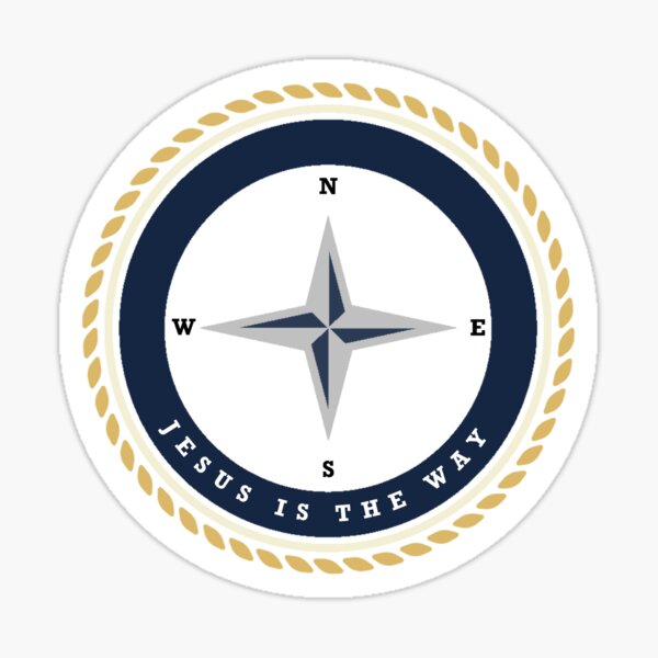 "Jesus is the way compass" Sticker for Sale by Sundae7 | Redbubble