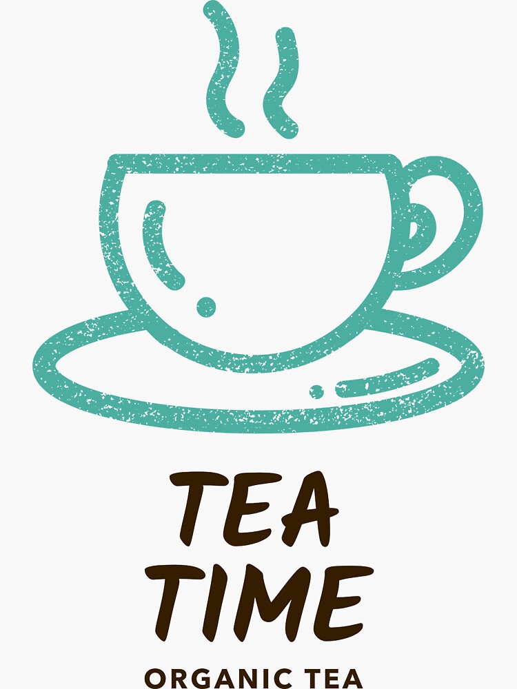 "Tea Time Cartoon Tea Silhouette" Sticker for Sale by koopatrooper ...