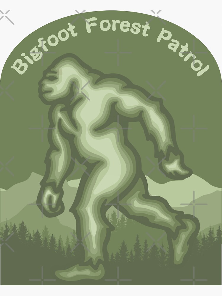 "Bigfoot Forest Patrol" Sticker for Sale by unhingedheather | Redbubble