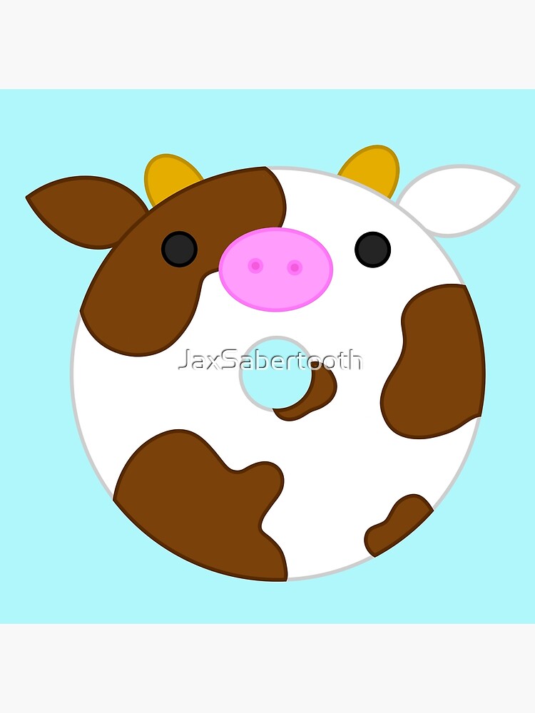 "Cute Donut Cow Design" Poster for Sale by JaxSabertooth | Redbubble
