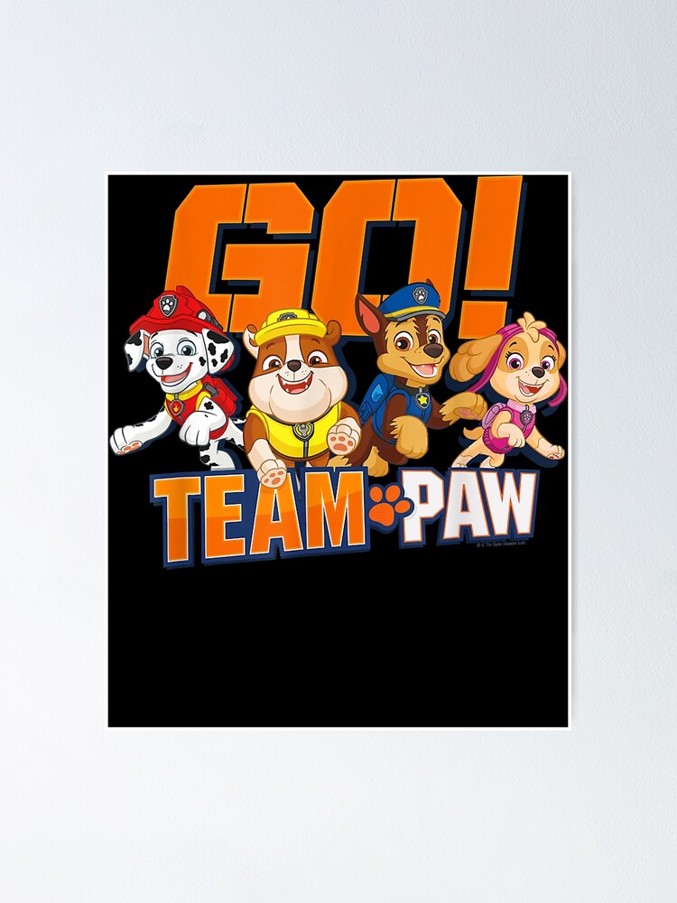 Póster «Entusiasmo activo en el humor de relieve Paw Patrol Go! Regalos ...