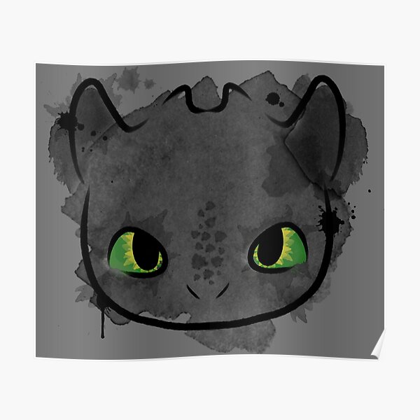 "Watercolor Toothless" Poster for Sale by DonnaDoylew | Redbubble