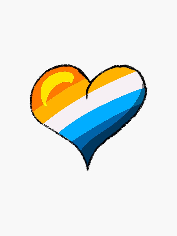 "Aroace Heart" Sticker for Sale by GlitxhBean | Redbubble