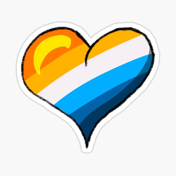 "Aroace Heart" Sticker for Sale by GlitxhBean | Redbubble
