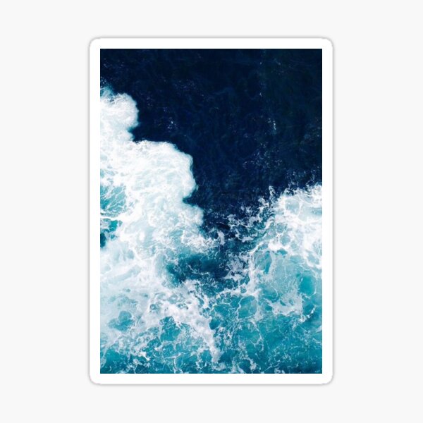 "BLUE OCEAN WAVES" Sticker for Sale by trendtiktok | Redbubble