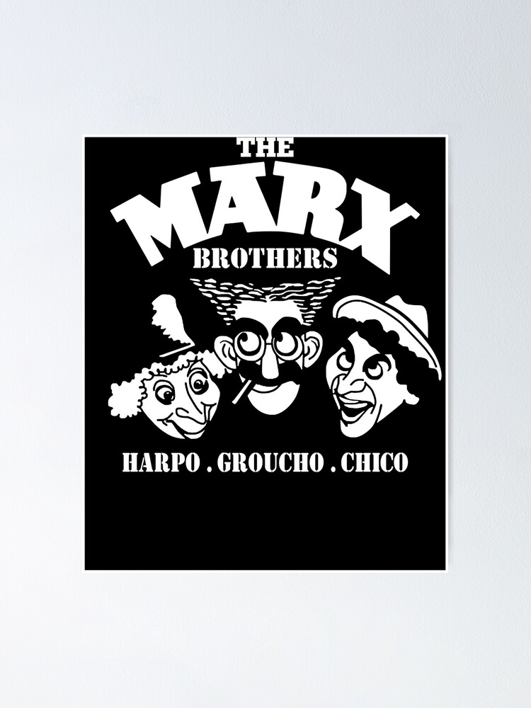 "Vintage The Marx Brothers Fan Harpo Grouchom Gift Movie Fans" Poster ...