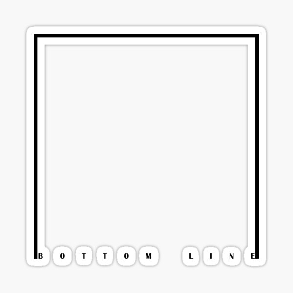 "Bottom Line Design" Sticker for Sale by abrarjamil | Redbubble