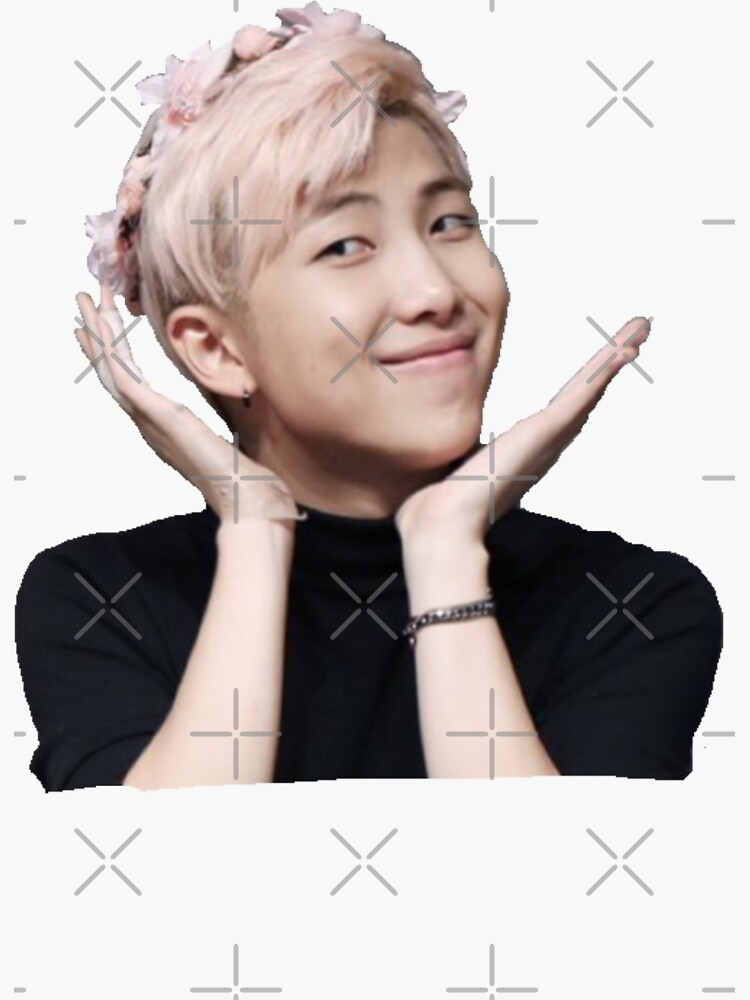 "Rap Monster Flower Crown" Sticker for Sale by LightDreamers | Redbubble