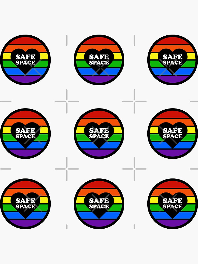 "Set of LGBTQ Sign Safe Space Equality" Sticker for Sale by aronia ...