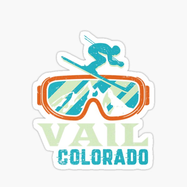 "Vail Colorado Mountain Vintage Retro Skiing and Snowboarding Premium ...