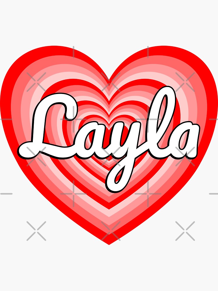 "I Love Layla Heart Funny Layla Name" Sticker for Sale by objectsinlove ...