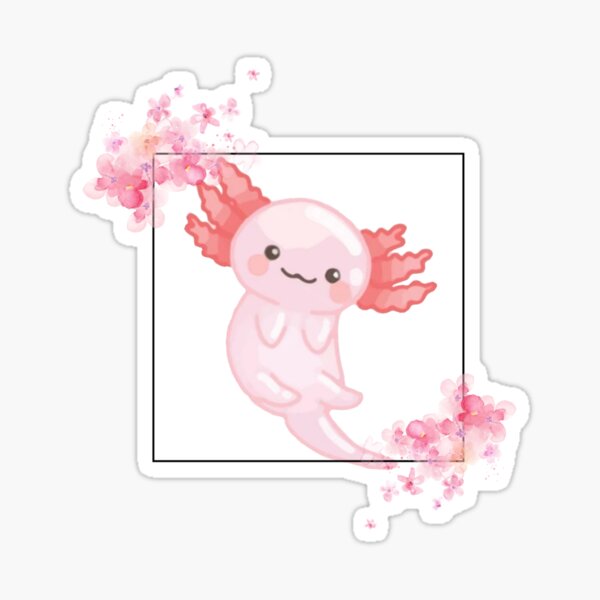 "Tiny axolotl, axolotl doodle" Sticker by Heba44 | Redbubble