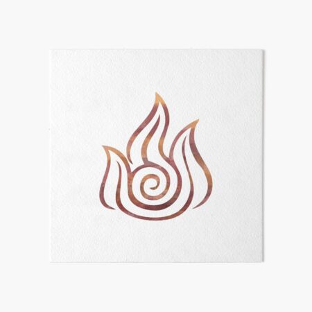 "Watercolor Fire Nation Symbol" Art Board Print by timelesslord | Redbubble