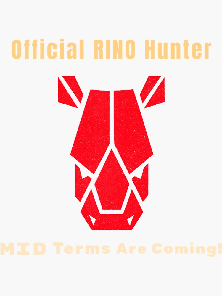 "Official RINO Hunter " Sticker for Sale by VictoryAttire | Redbubble