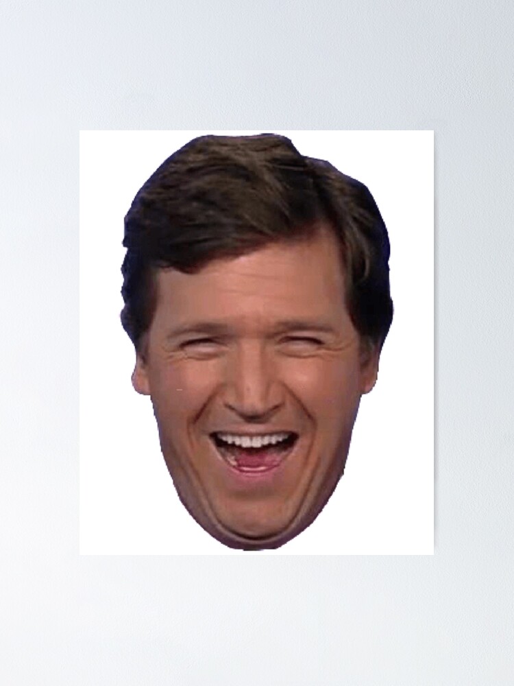 "Tucker Carlson Laughing " Poster for Sale by VictoryAttire | Redbubble