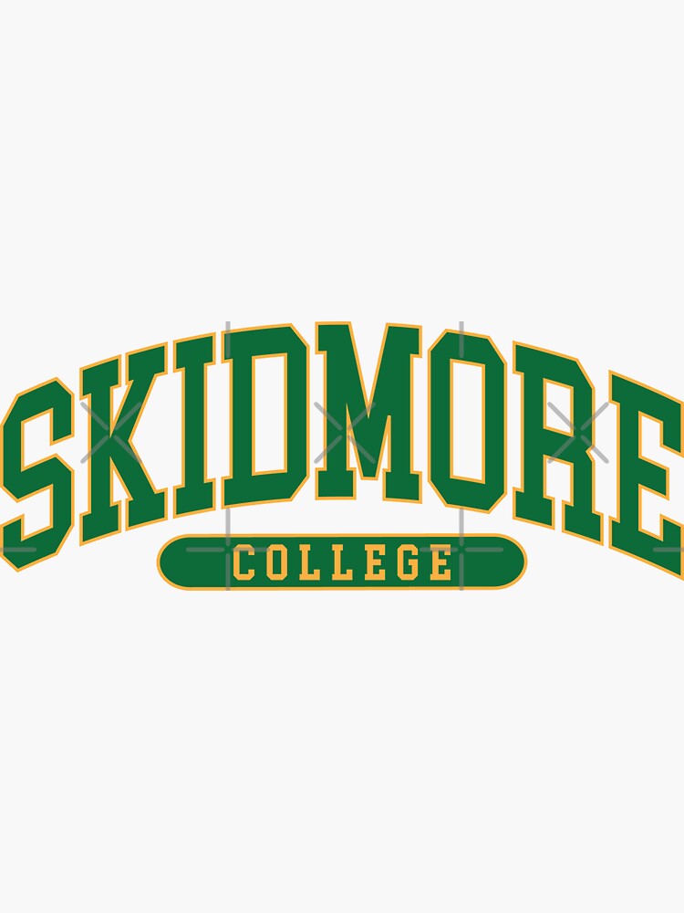 "skidmore - college font" Sticker for Sale by scollegestuff | Redbubble