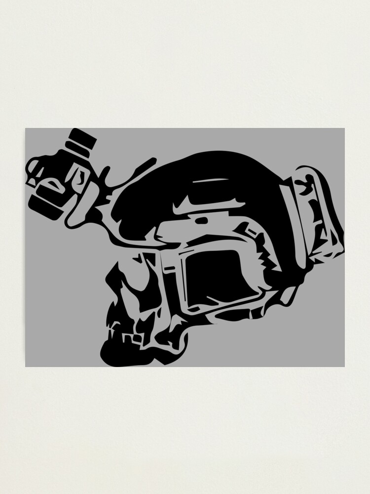 "NVG Skull" Photographic Print by KevDesignSwiss | Redbubble