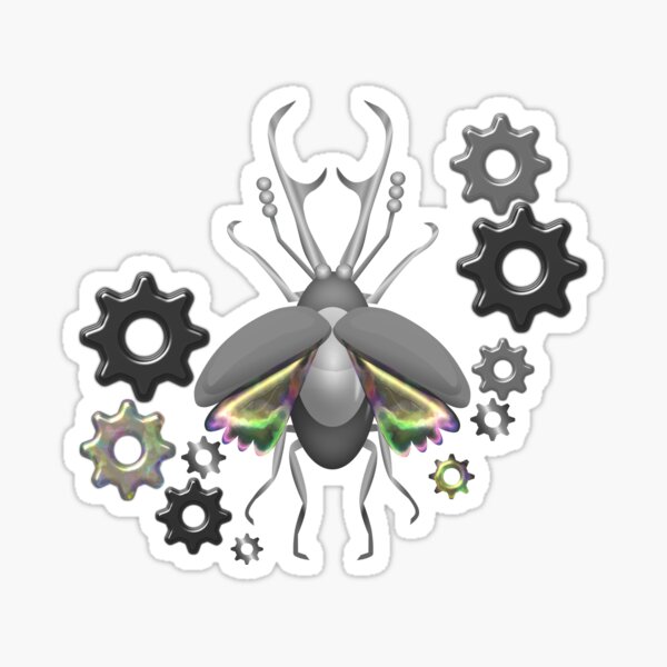 "Steam punk, insect." Sticker for Sale by Greendogartshop | Redbubble