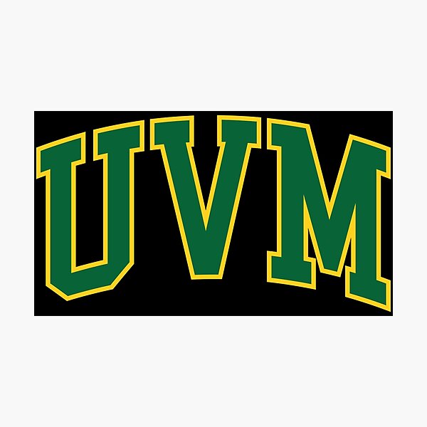 "uvm - college font curved" Photographic Print for Sale by ...
