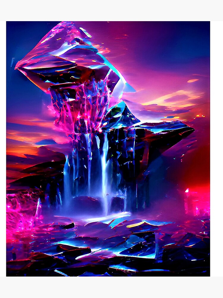 "The Crystal fall - Cool and Unique Art Design" Poster for Sale by Art ...