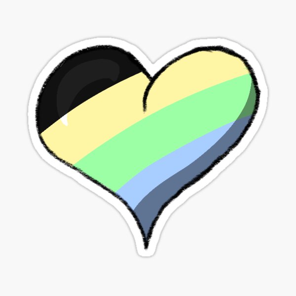 "Cassgender Heart" Sticker by GlitxhBean | Redbubble