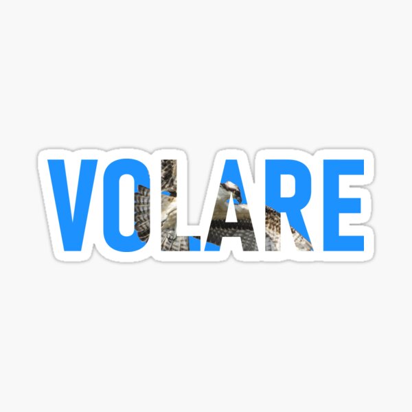 "Blue Sky Bird VOLARE" Sticker for Sale by RiciPaneto | Redbubble