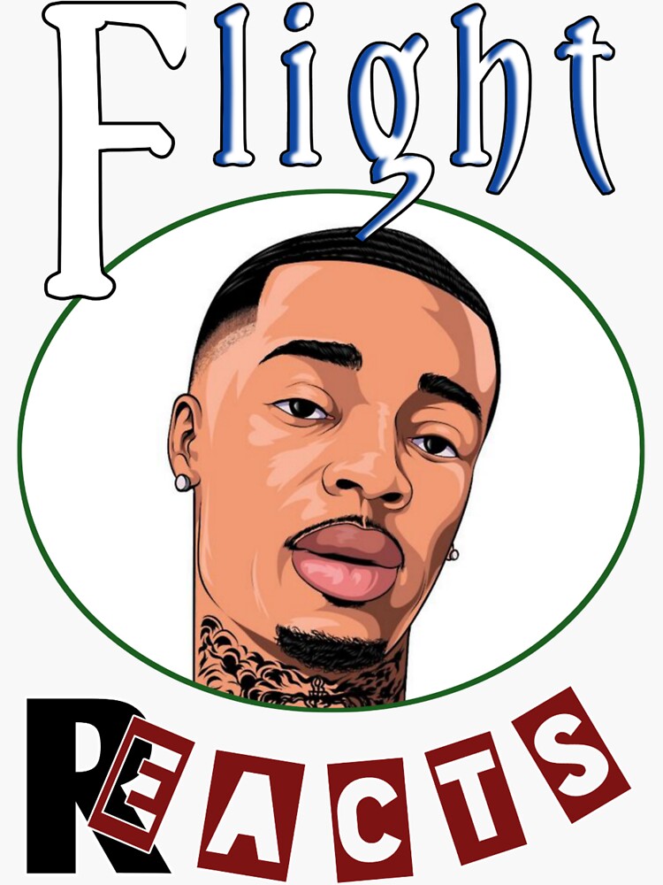 "FLIGHT REACTS" Sticker for Sale by Fashionhouse99 | Redbubble