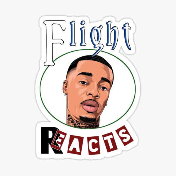 "FLIGHT REACTS" Sticker for Sale by Fashionhouse99 | Redbubble