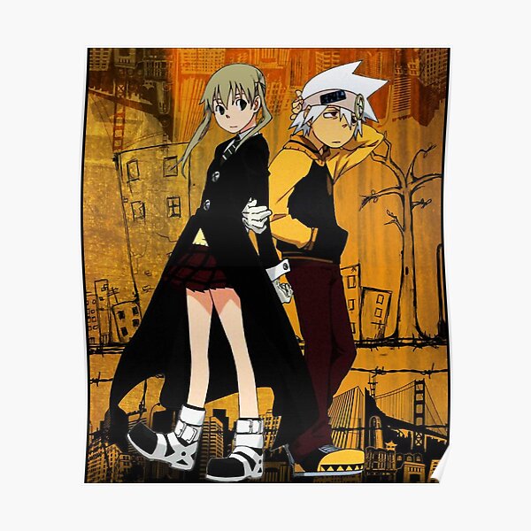 Póster Anime Soul Eater Evans Tsubaki Nakatsukasa Devorador De Almas De Samuelmoss Redbubble
