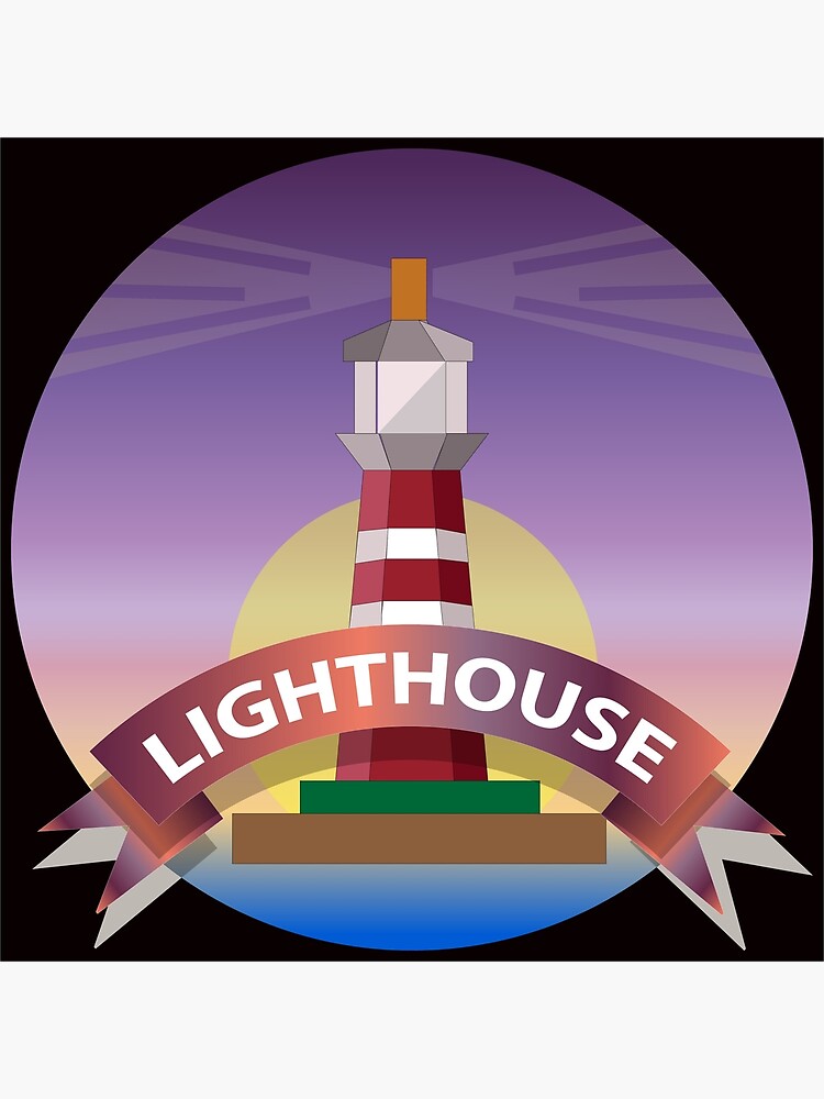 "Lighthouse Sign and Illustration" Poster for Sale by karyalangit ...