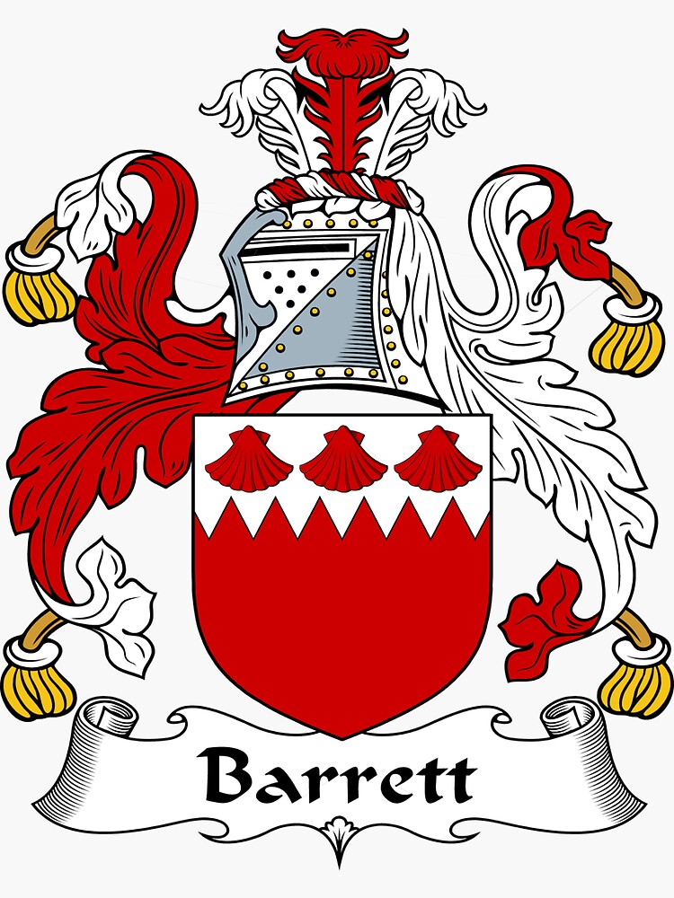 "Barrett" Sticker by HaroldHeraldry | Redbubble