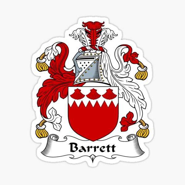 "Barrett" Sticker by HaroldHeraldry | Redbubble