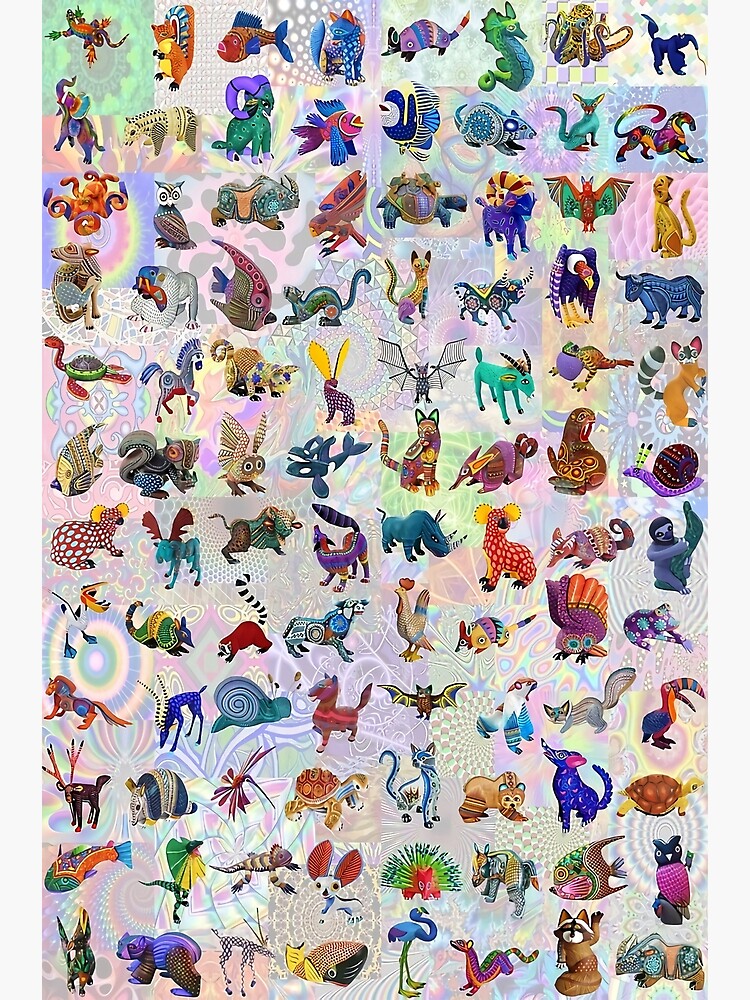 Póster «Collage de animales de Oaxaca México» de RansUSA | Redbubble
