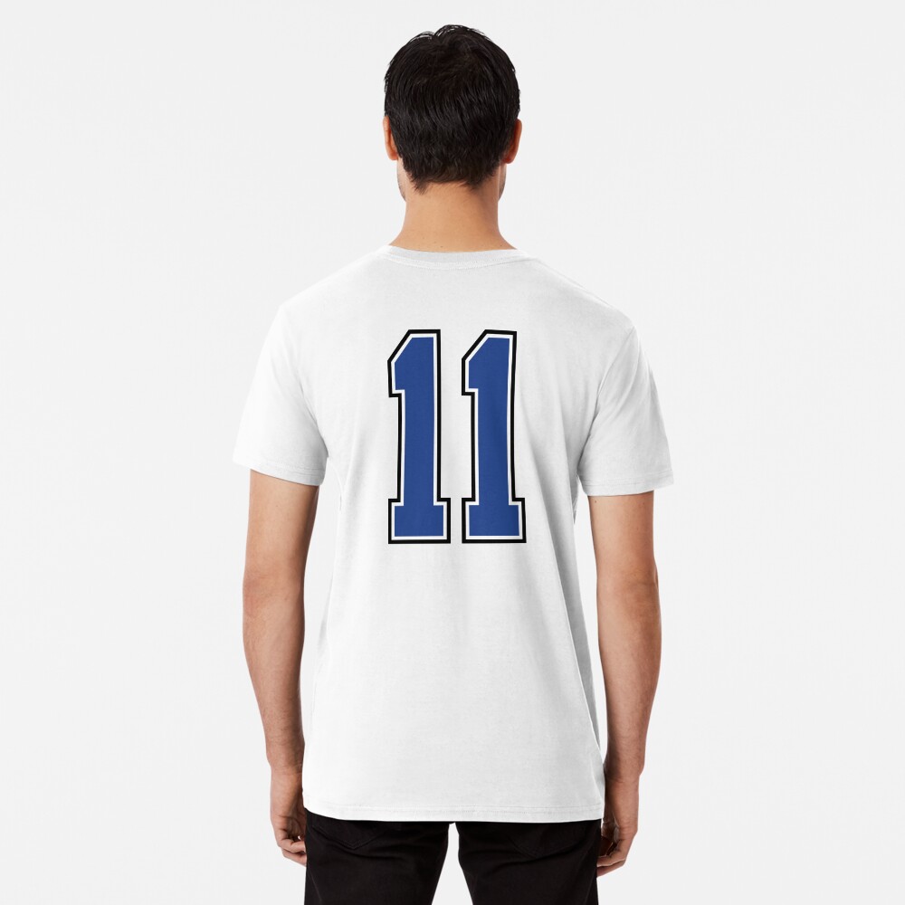 "Blue Number 11 lucky sports jersey eleven" Sticker for Sale by ...