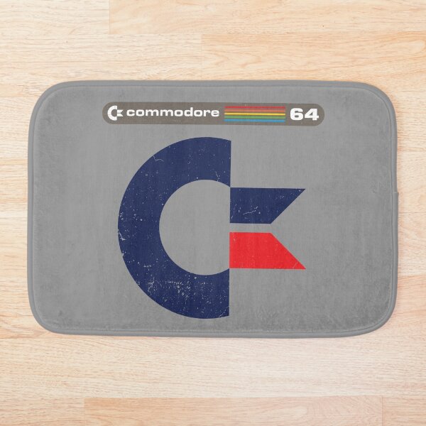 "8-bit computer retro vintage look C64 with logo" Bath Mat by Dirk4171 | Redbubble
