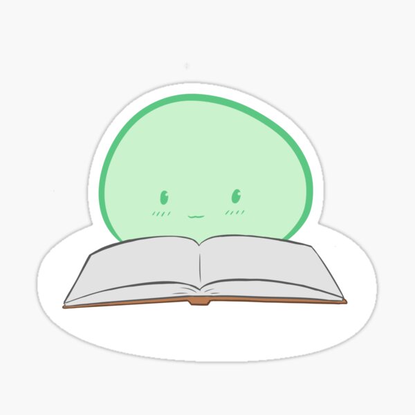 "Cute Blob Reading Sticker" Sticker for Sale by Y-F-G | Redbubble