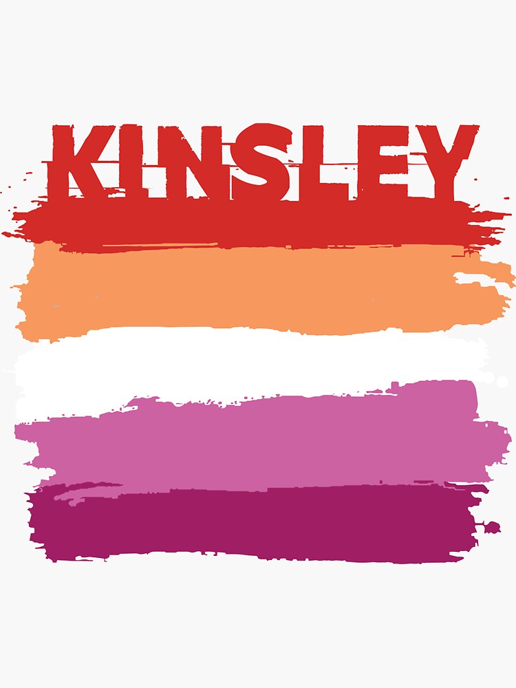 "Kinsley lesbian name Rainbow LGBT pride" Sticker for Sale by ...