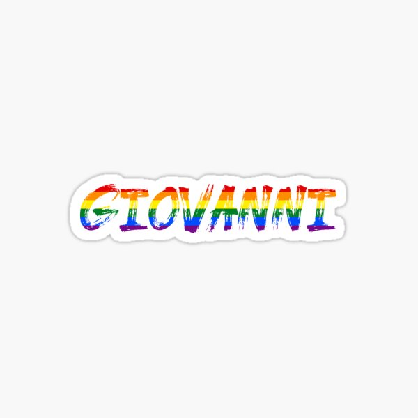 "Men rainbow name gay Giovanni" Sticker for Sale by LoveIsColorful ...