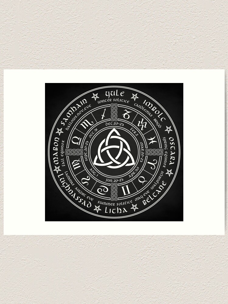 "Triquetra Pagan Wheel Of The Year Poster" Art Print for Sale by ...