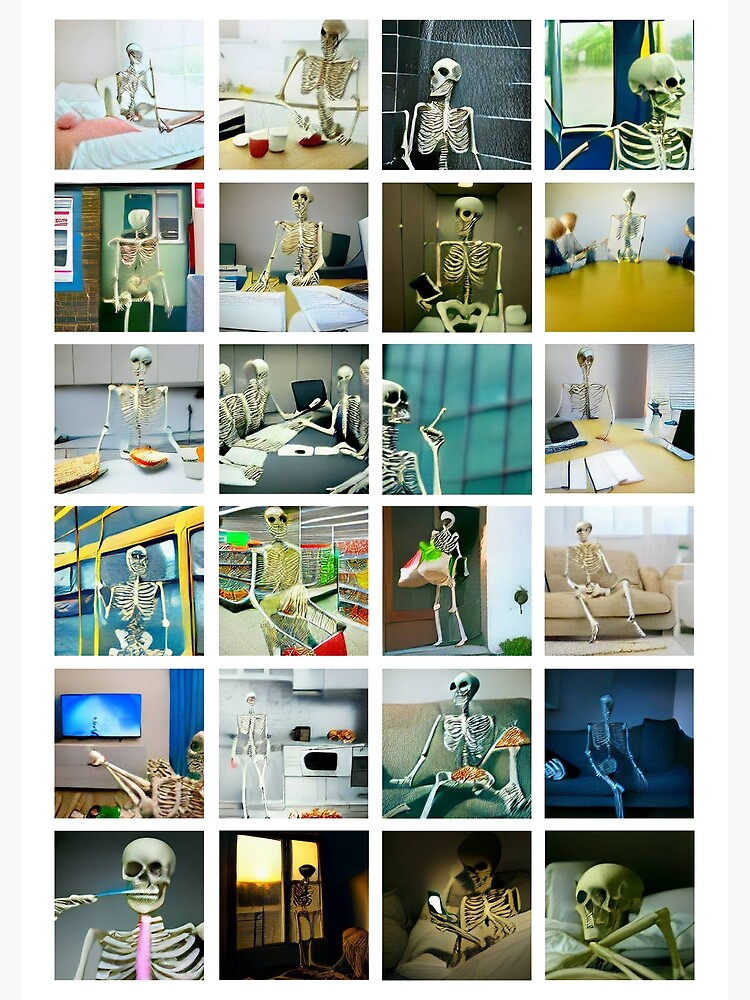 "Corporate Skeleton Worker, 2022" Poster for Sale by hellomiguel ...