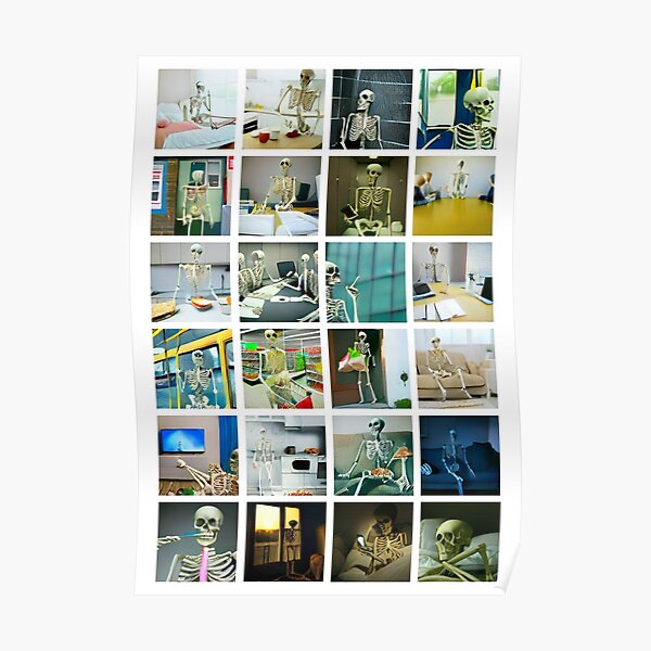 "Corporate Skeleton Worker, 2022" Poster for Sale by hellomiguel ...