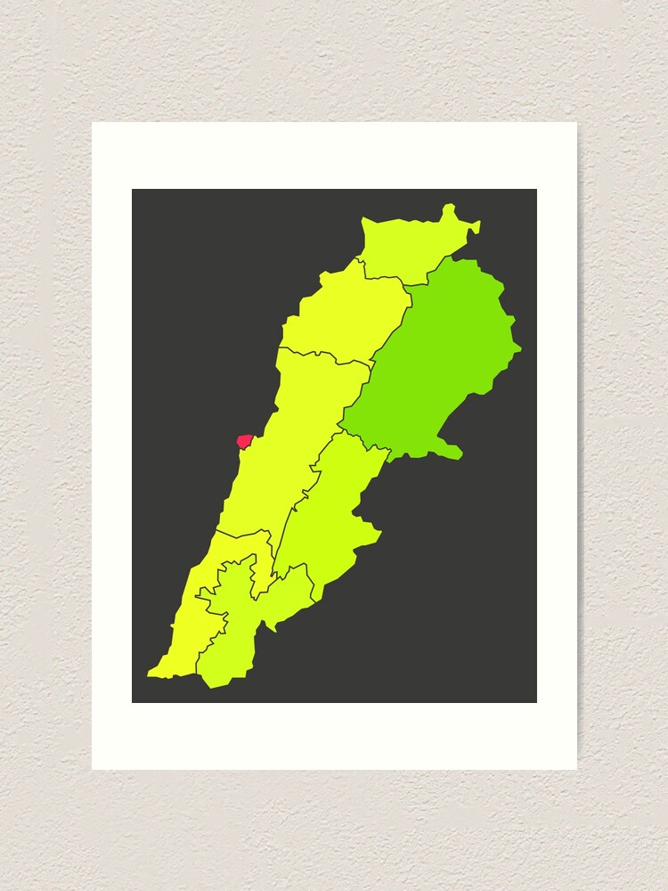 "Lebanon population heat map as color density illustration" Art Print ...