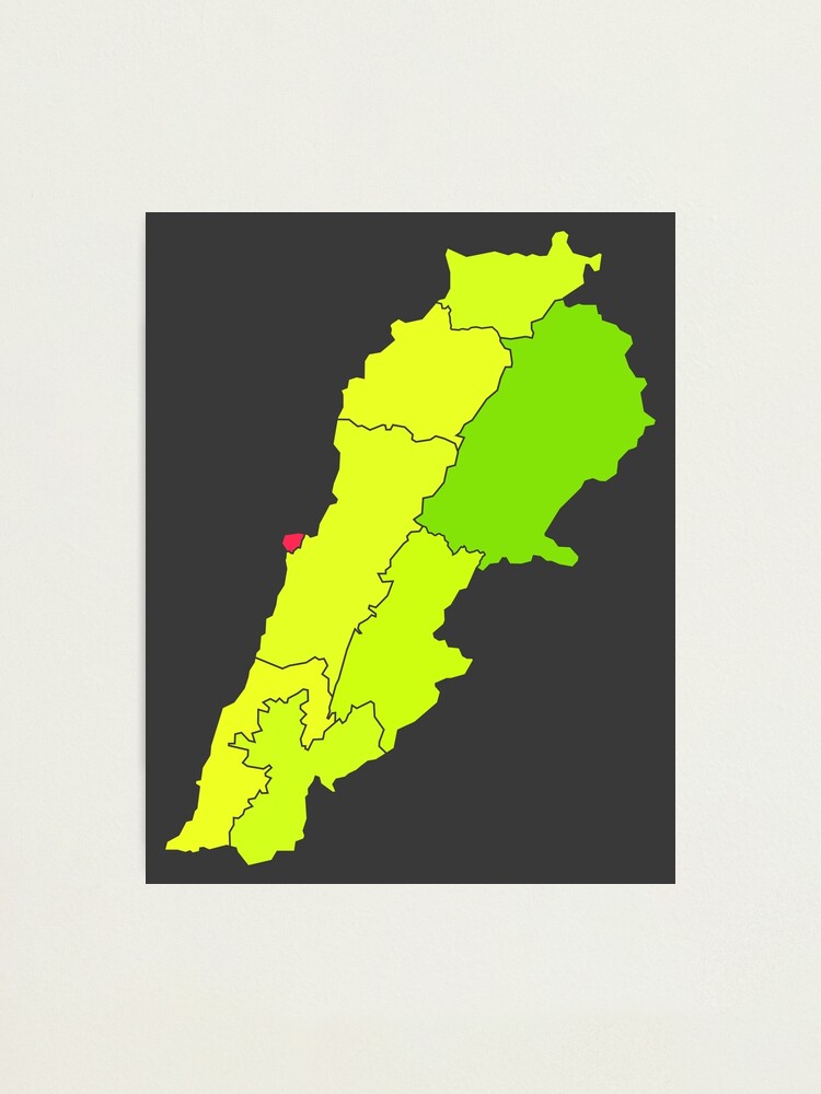 "Lebanon population heat map as color density illustration ...