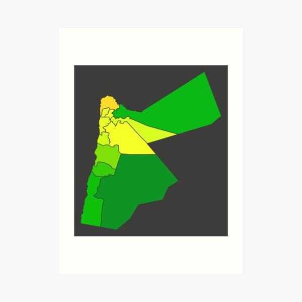 "Jordan population heat map as color density illustration" Art Print ...